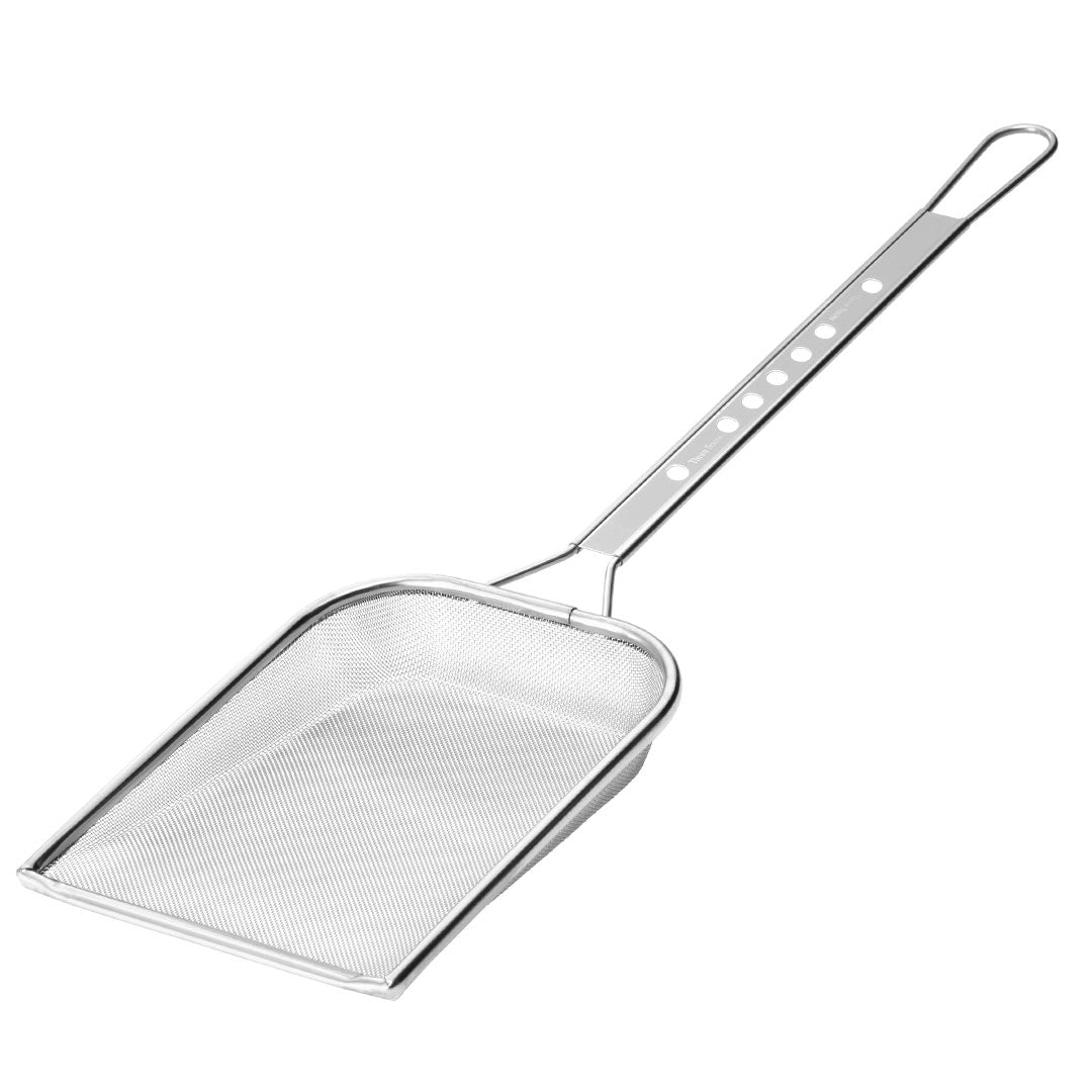 Three Snow Stainless Steel Square Fine Mesh Skimmer 5.7" x 7.5" — MTC Kitchen