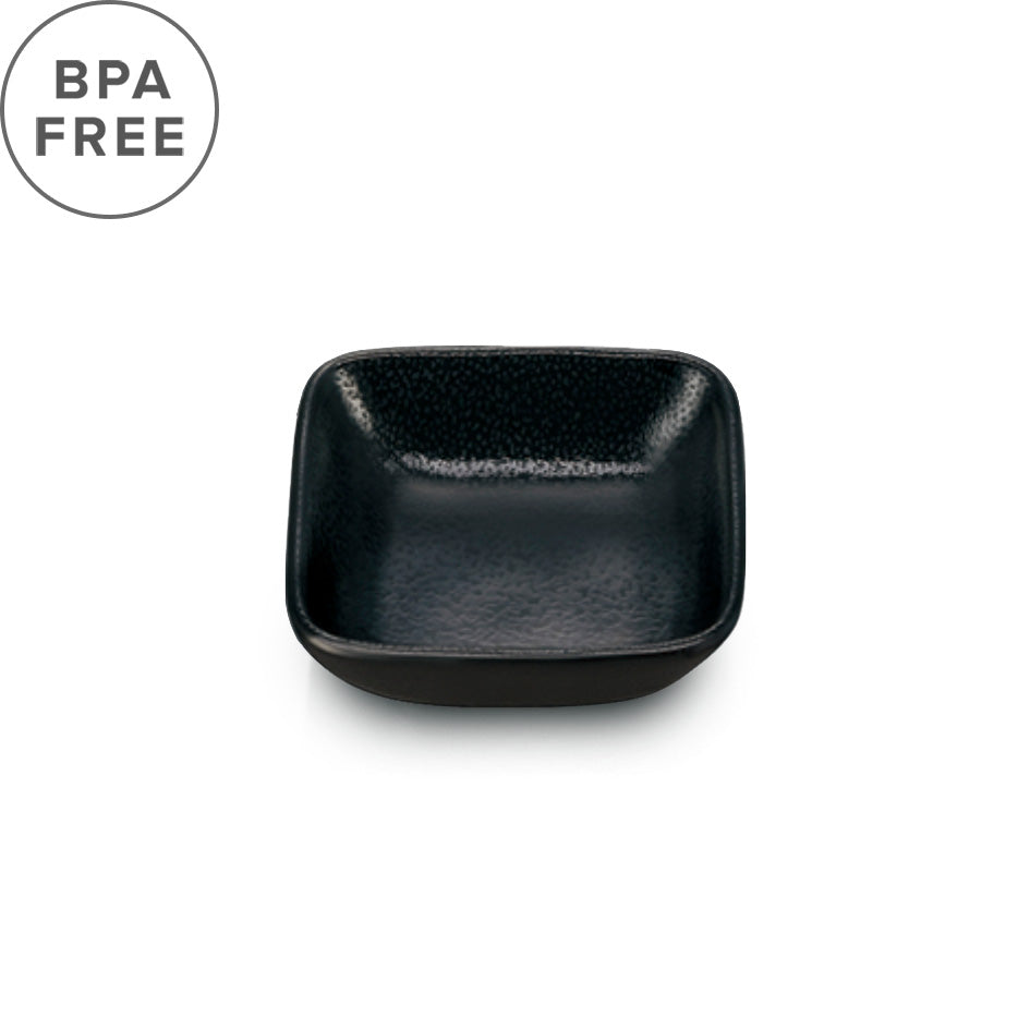 Melamine Black Grainy Square Condiment Dish 2.9" x 2.9" — MTC Kitchen