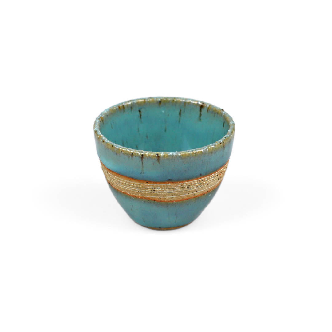 Kinyo Turquoise Blue Ceramic Sake Cup 2 fl oz — MTC Kitchen