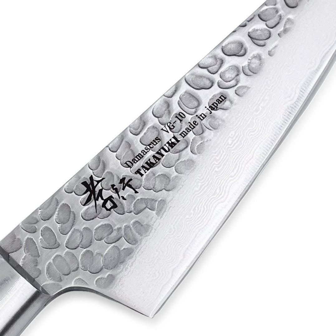 Sakai Takayuki Damascus Hammered VG-10 Sabaki Honesuki 150mm (5.9 ...