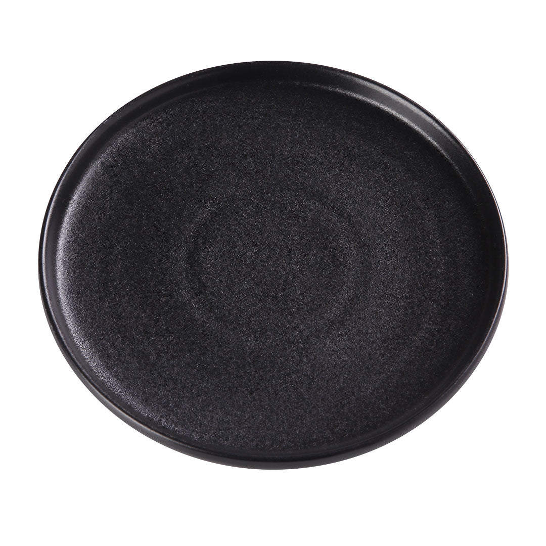 Noble Black Stackable Dinner Plate 10.25" dia with Upright Rim — MTC ...