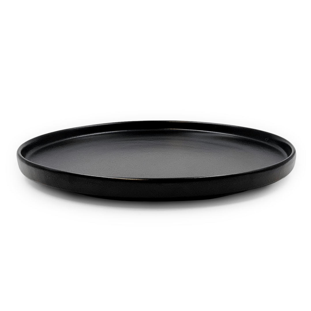 Noble Black Stackable Dinner Plate 10.25" dia with Upright Rim — MTC ...