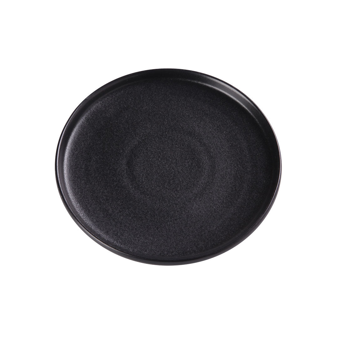 Noble Black Stackable Salad Plate 7.6" dia with Upright Rim — MTC Kitchen