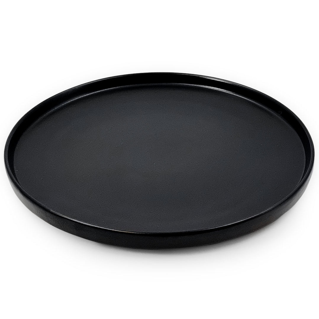 Noble Black Stackable Dinner Plate 10.25" dia with Upright Rim — MTC ...
