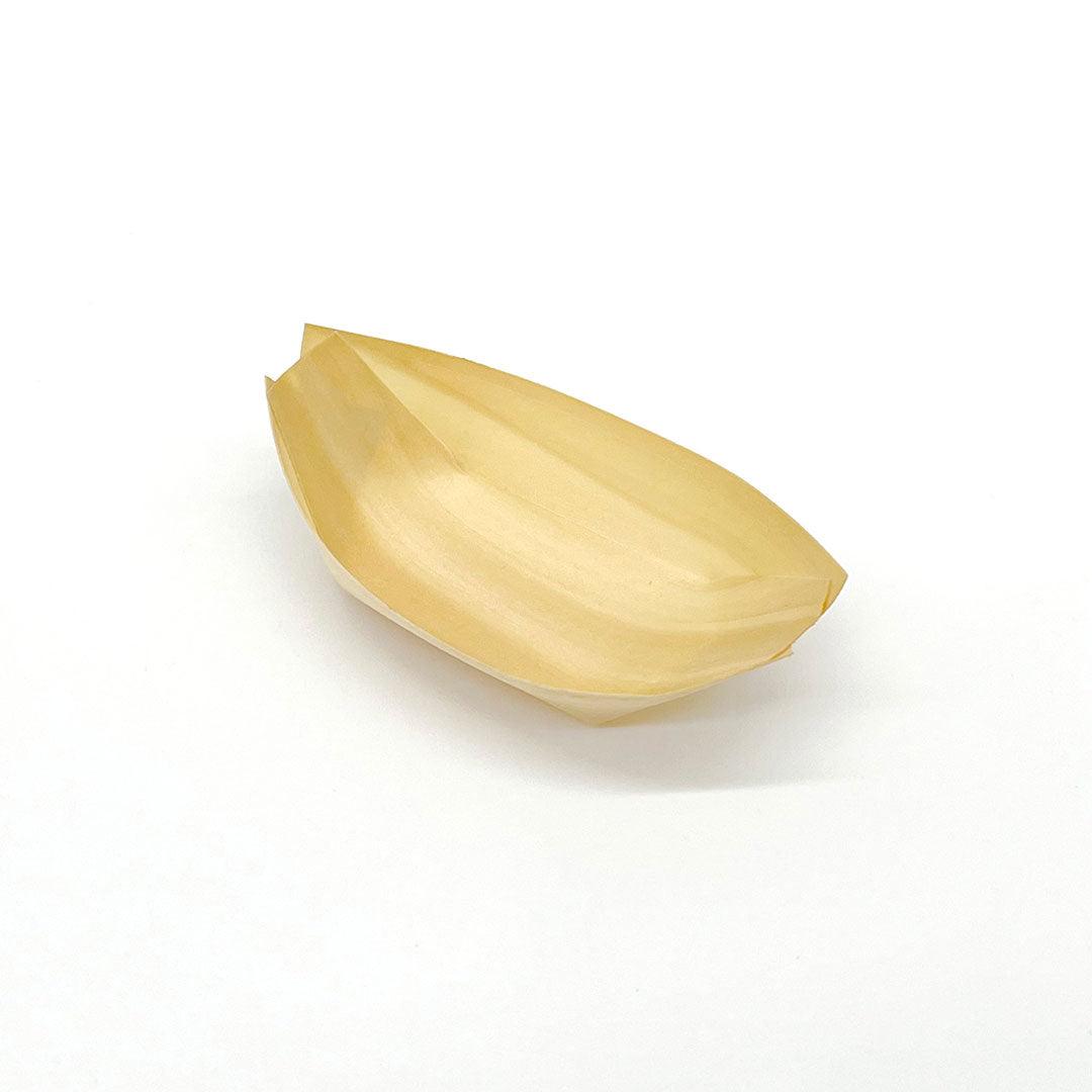 Biodegradable Poplar Wood Boat Serving Tray 3.25" (100/pack) — MTC Kitchen