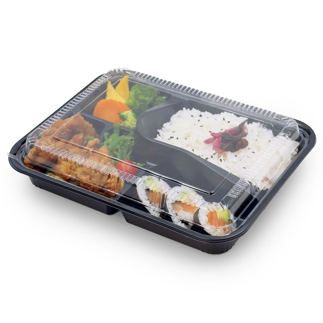 TZ-306 PP Black Takeout Bento Box 10.4" x 8.1" (200/case) — MTC Kitchen