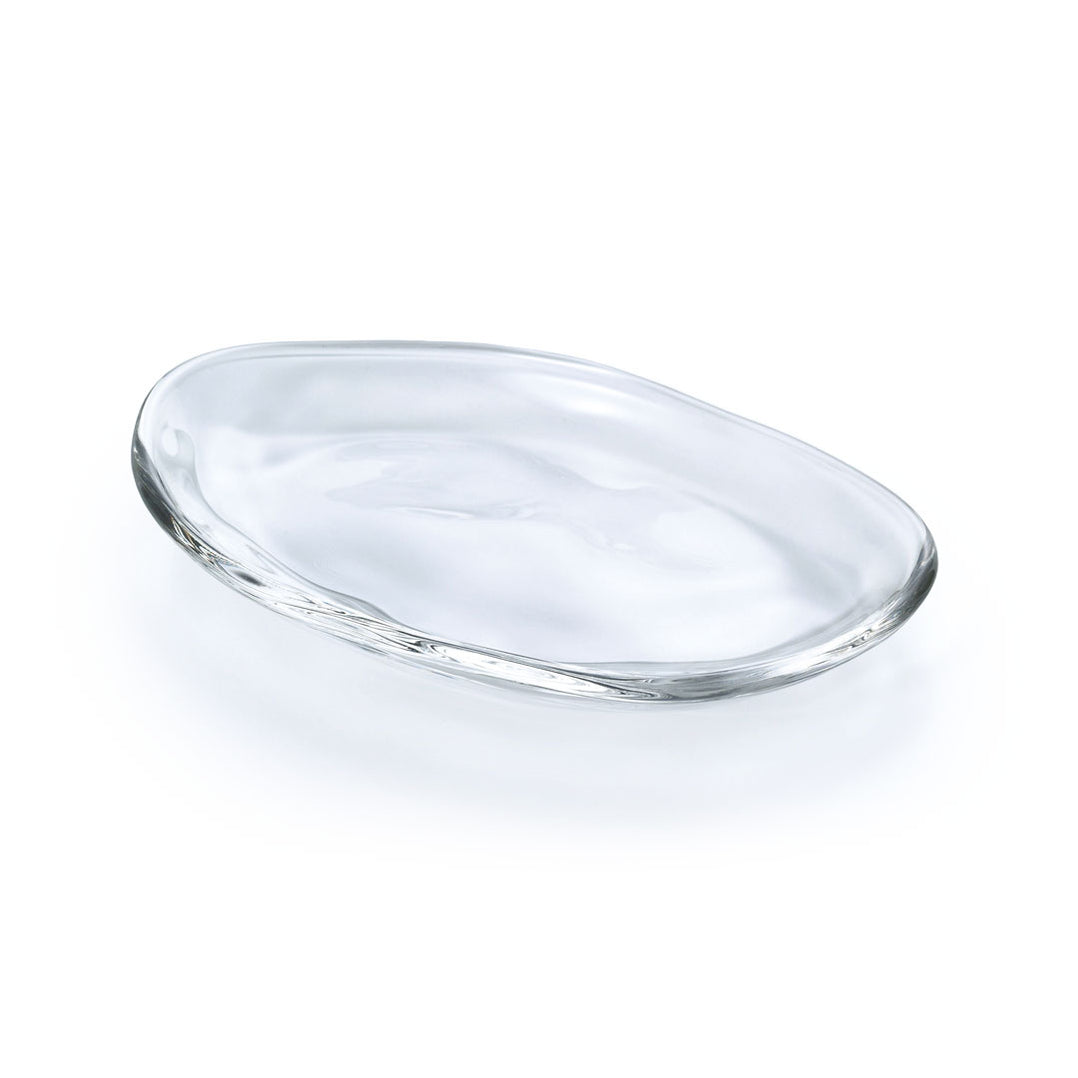 Organic Shaped Glass Appetizer Plate 5.8" x 3.75" (Set of 3) — MTC Kitchen