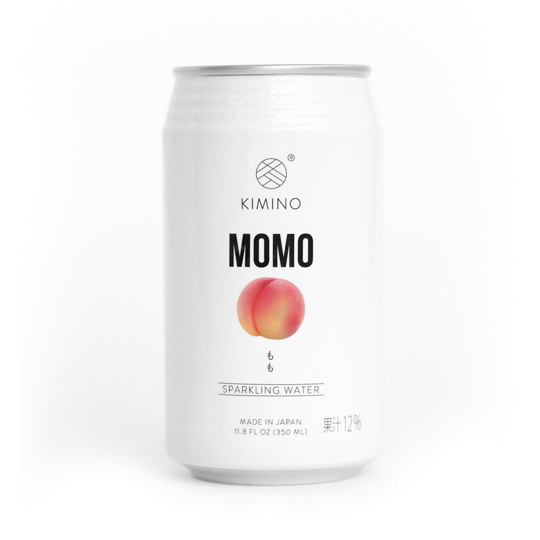 Kimino No Sugar Momo White Peach Sparkling Water 11.8 fl oz (350ml) x ...