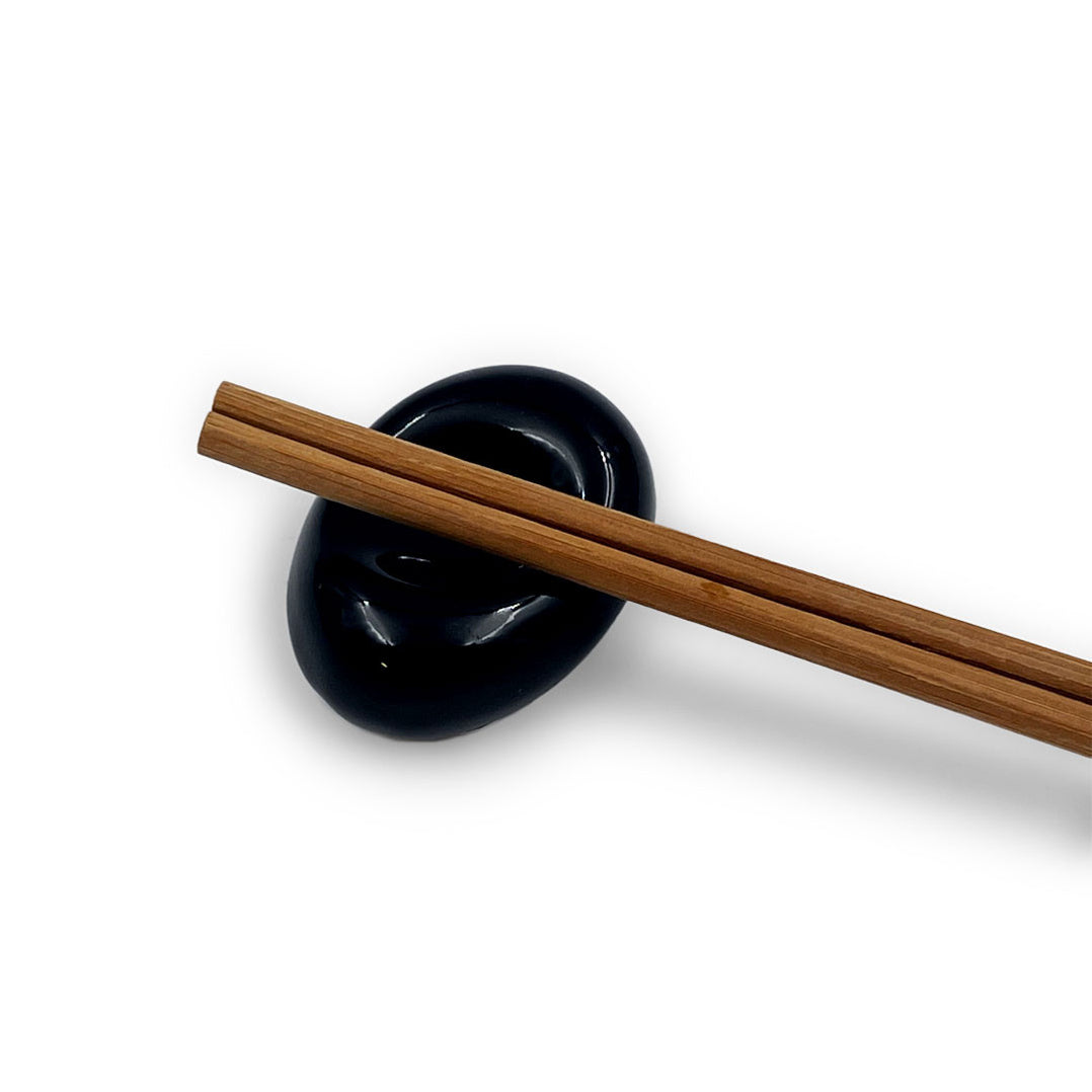 Black Tenmoku Bean Chopstick Rest Hashioki — MTC Kitchen