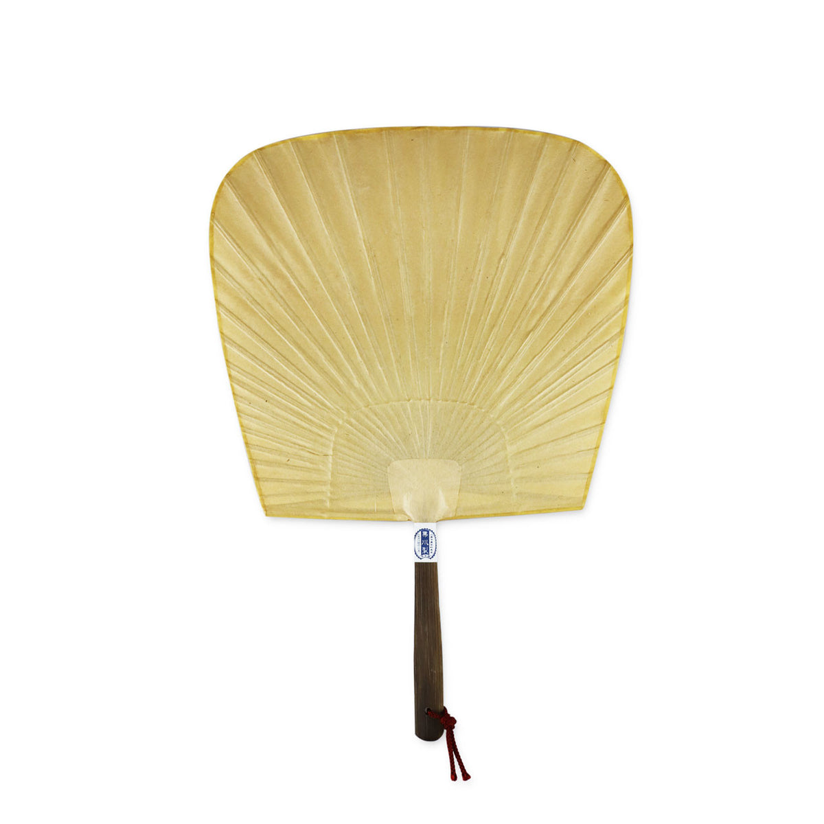 Beige Shibu Uchiwa Fan with Wooden Handle 9.8" x 14.4" — MTC Kitchen