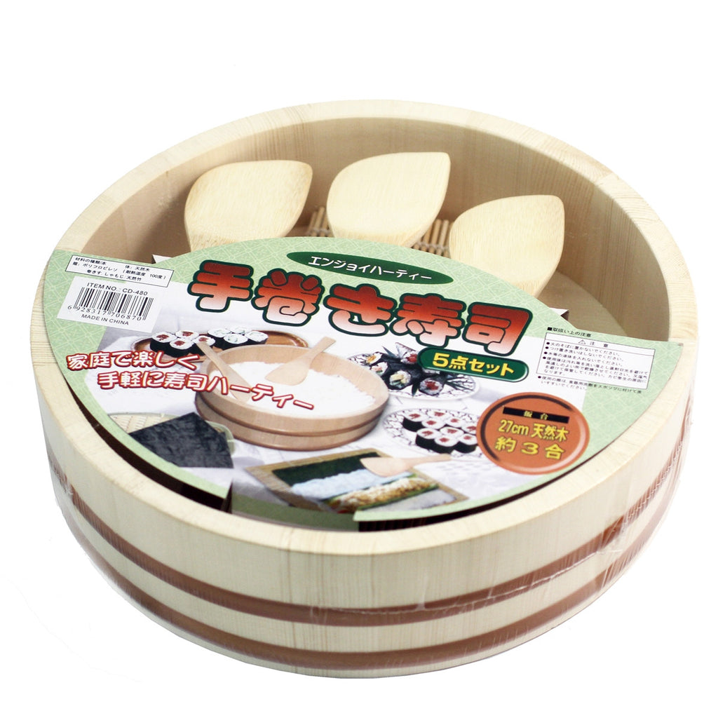 Hangiri Sushi Rice Barrels & Shamoji Spatulas : MTC Kitchen