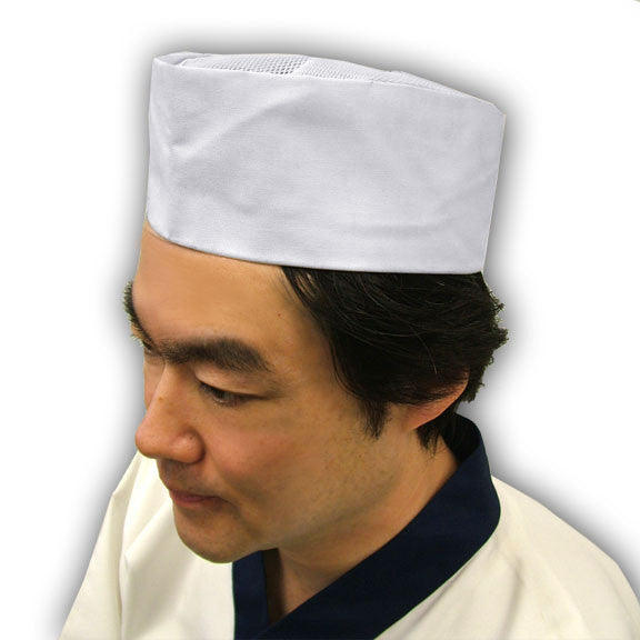 Tokyo Hakui Mesh Top Skull Cap Wa Boshi - White Medium — MTC Kitchen