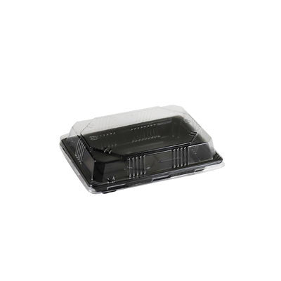 YB-01 PET-Recyclable Black Takeout Sushi Tray 6.7" x 4.75" (500/case ...